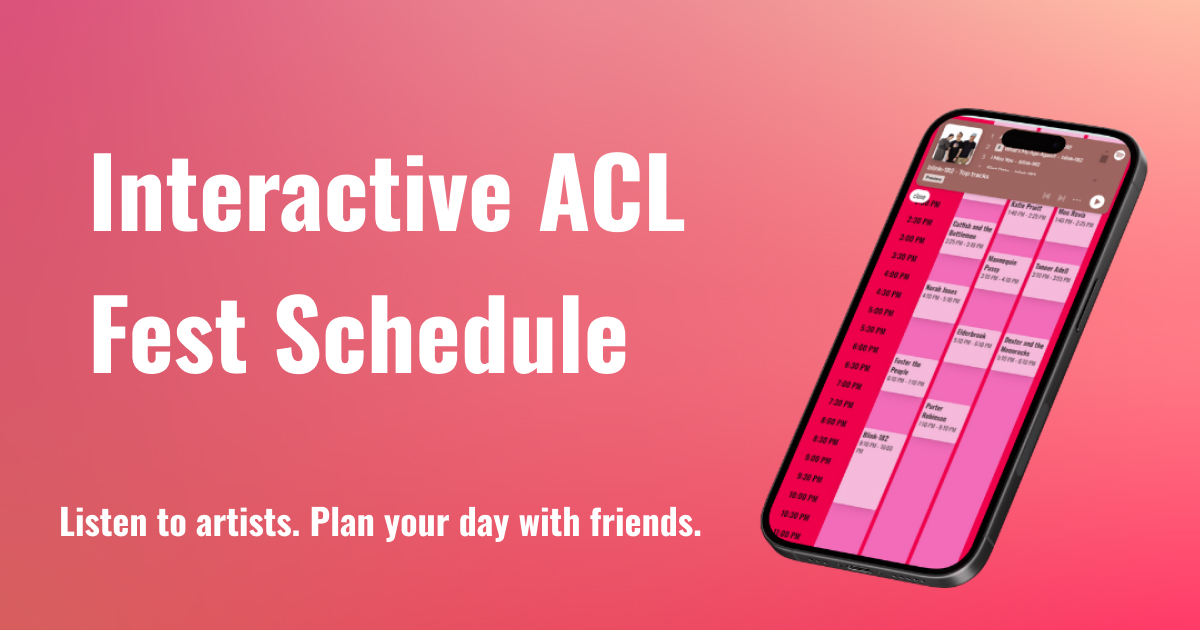 Interactive ACL Music Festival Schedule